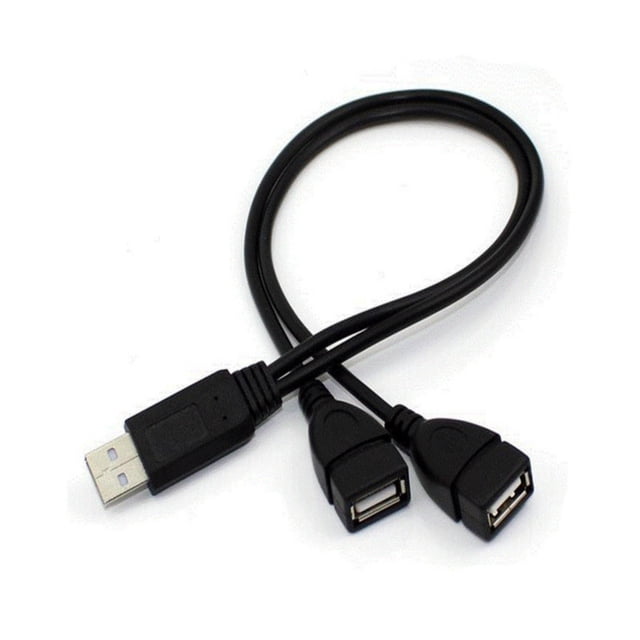 RYUJNDK 2 Port USB Hubs Data Cable USB 2.0 to Two USB Female Adapter ...