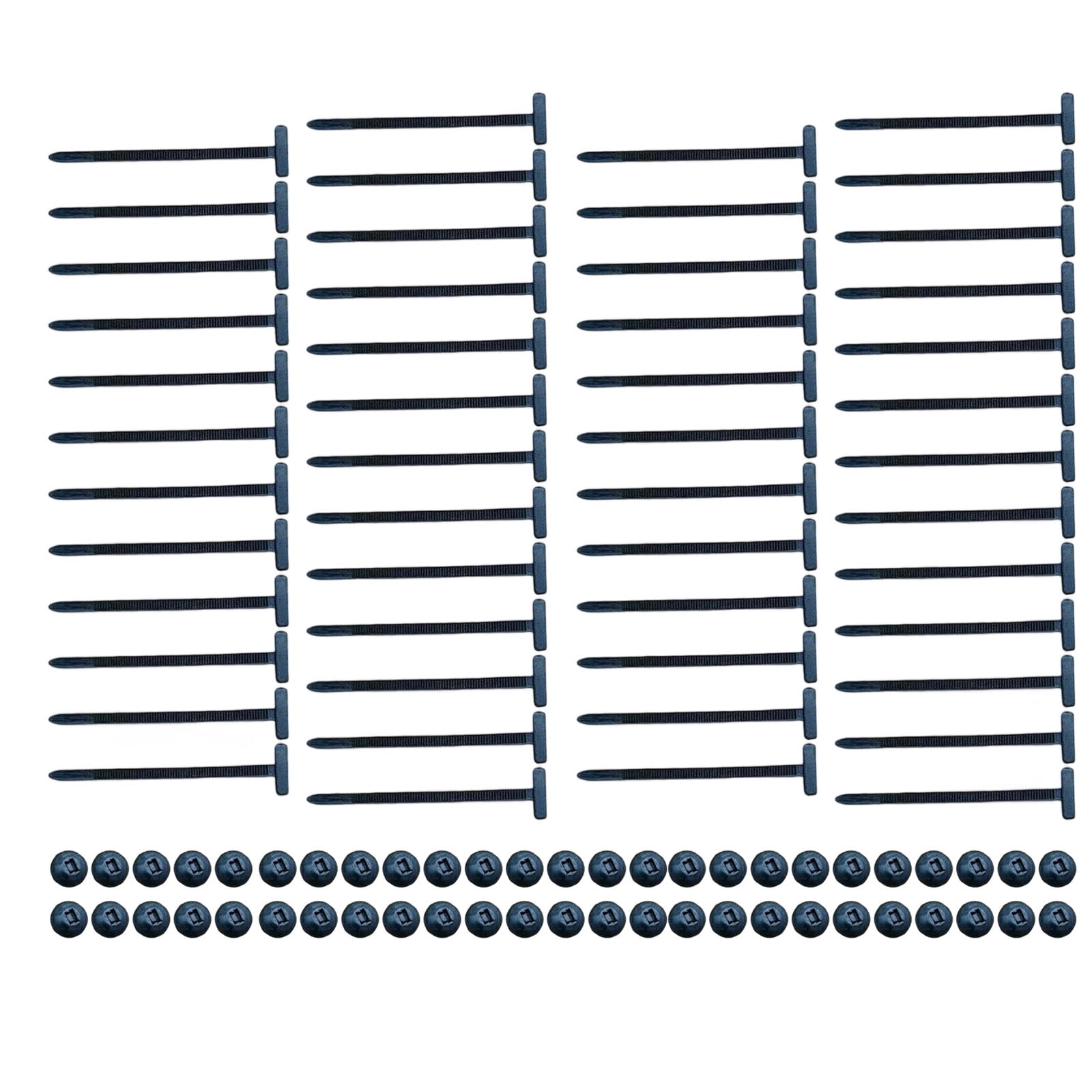 RYUJNDK 20/50/100Pcs Nylon Cable Tie Push Clip Car Nylon Tie Wrap Cable ...