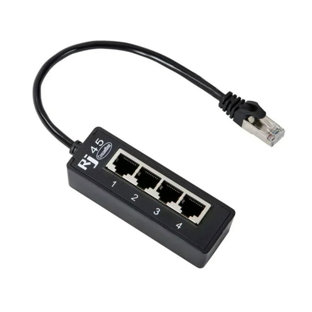 RYUJNDK 4 Port Ethernet Networking Splitter Adapter 4 Way Ethernet ...