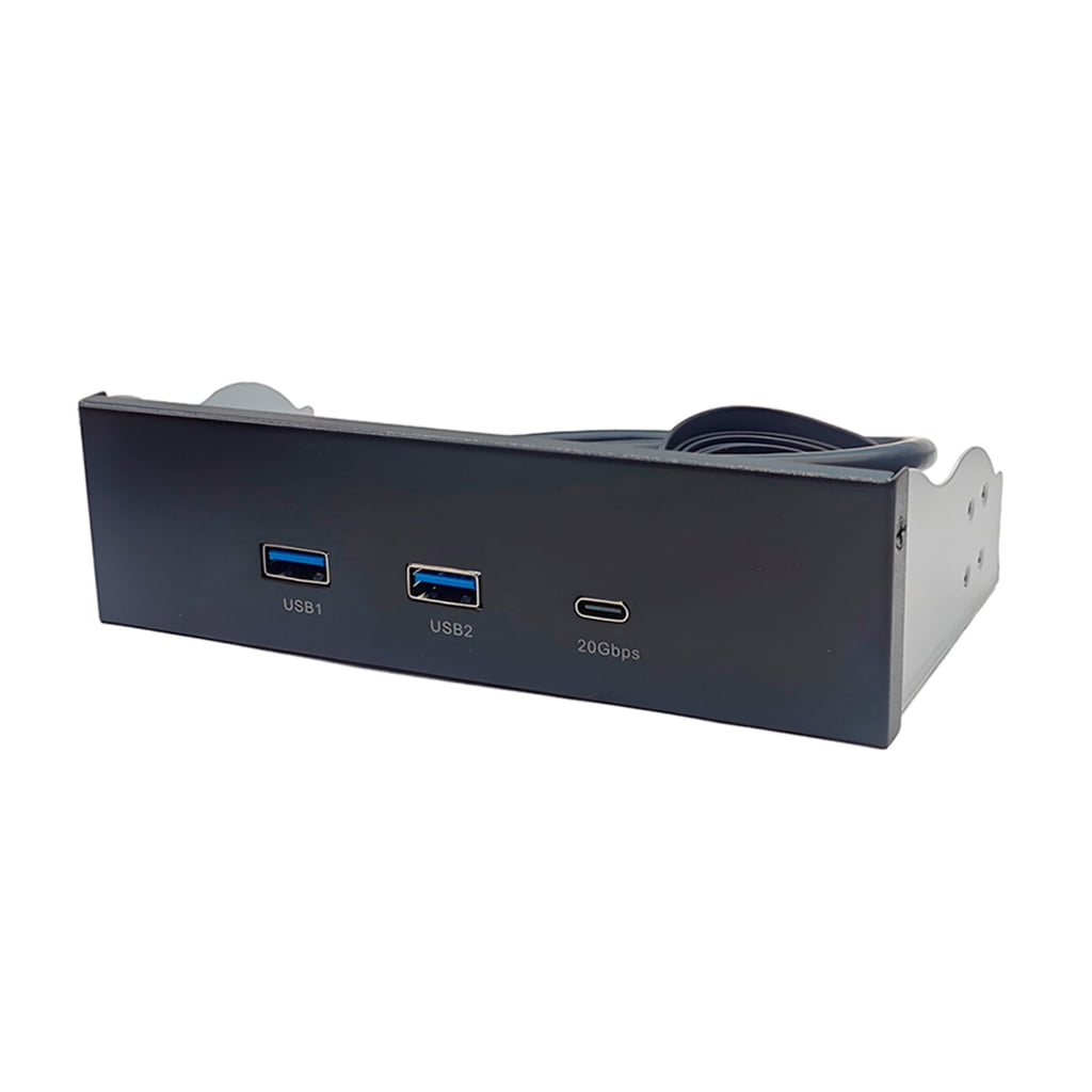 RYUJNDK 5.25Inch Disk Bay USB Expansion Panel with Two USB3.2 Port and ...