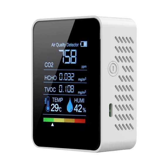 RYUJNDK 5 in 1 Air Monitors Indoor Air Meter Rechargeable Tester for ...