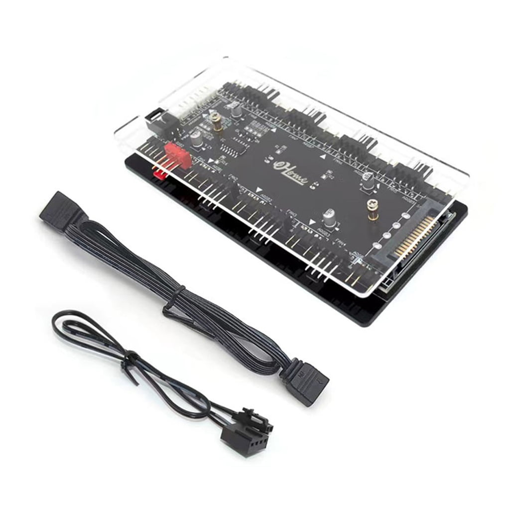 RYUJNDK Convertor 12V ADD-RGB to 5V ARGB Transfer Fan Control 4PWM Fan ...