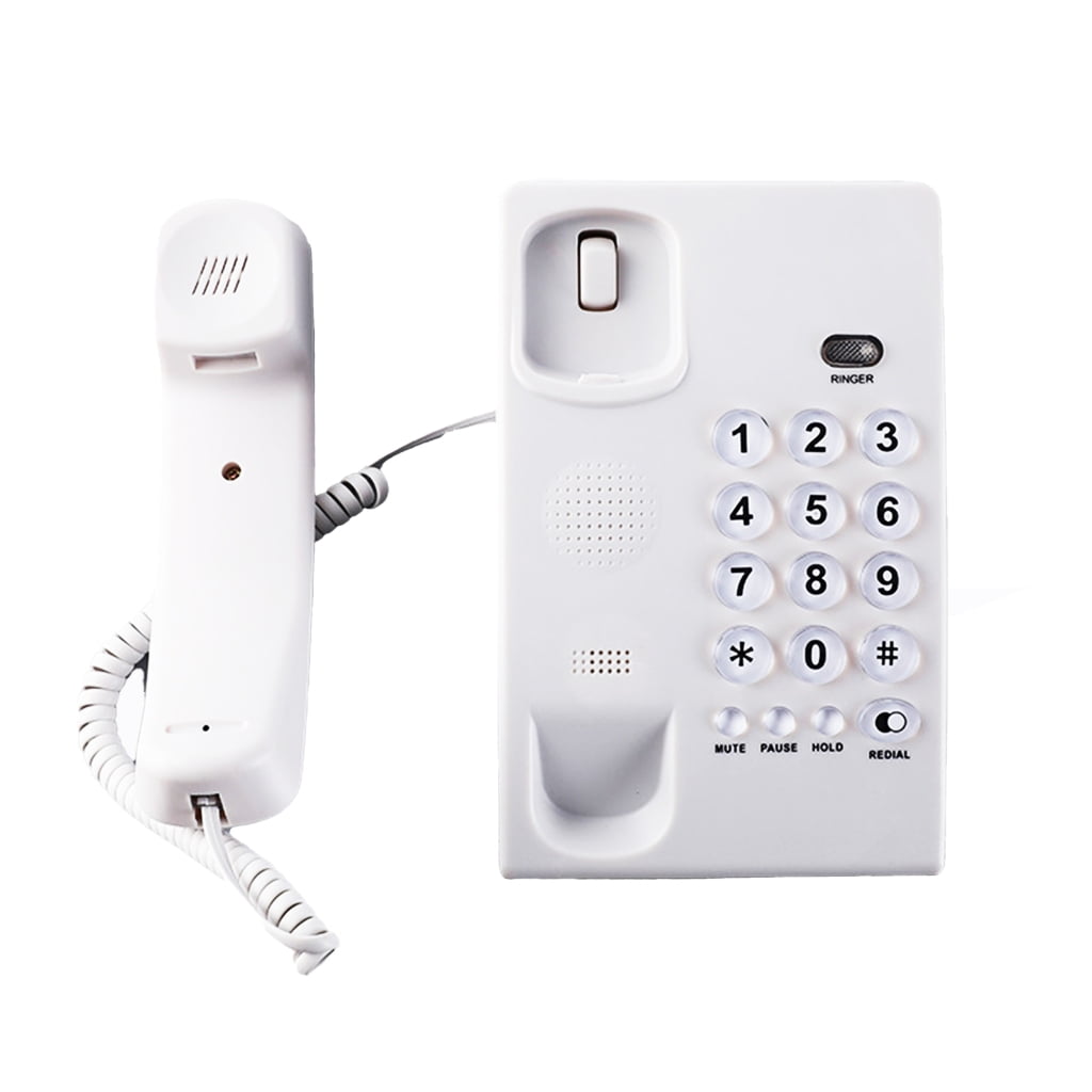 RYUJNDK Desktop Corded Telephone Landline Phone with Quick Redial Wall Mountable Multiple ...
