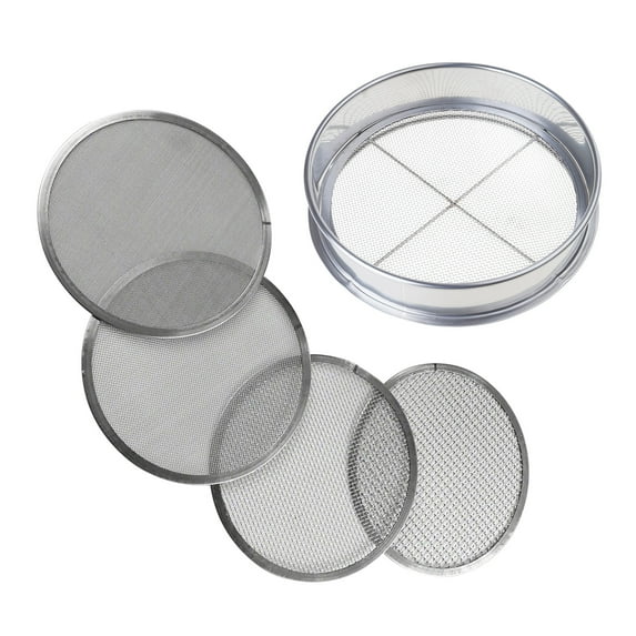 RYUJNDK Garden Potting Sieves Stainless Steel Riddle Sieve Set Diameter ...