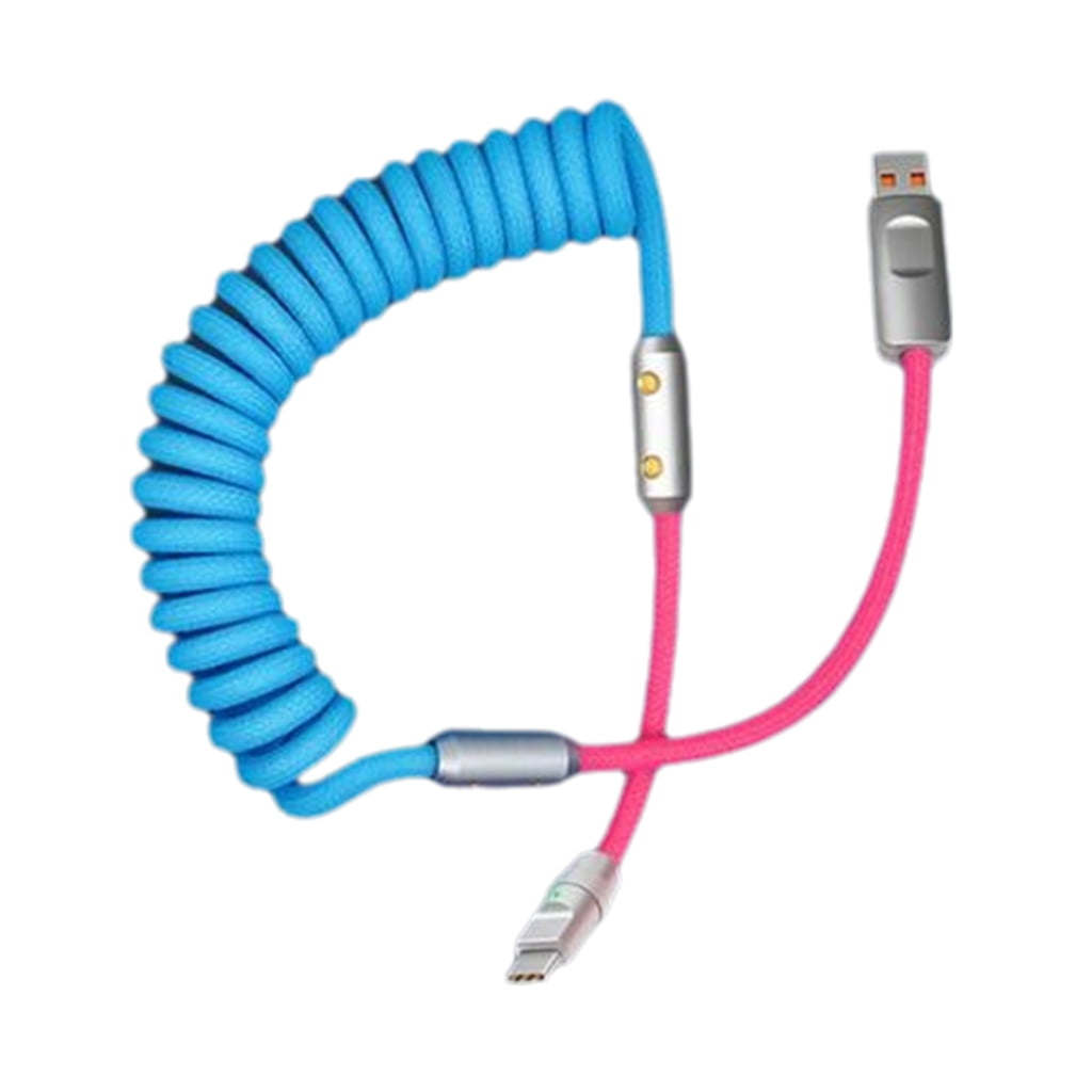 RYUJNDK Metal Spring Charging Cable 120W Quick Charging For Phone 15 ...