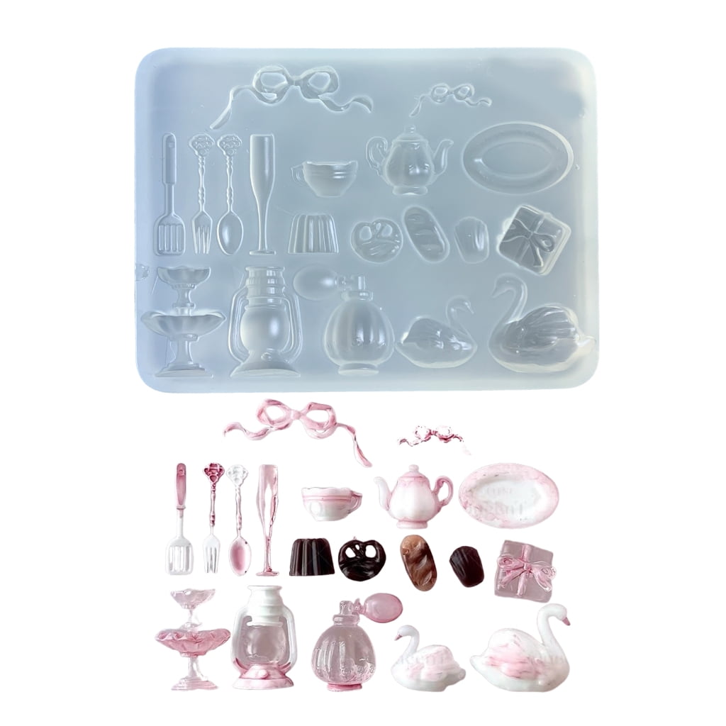 RYUJNDK Nails Art Moulds Silicone Template Nails Designing Tool Dessert ...