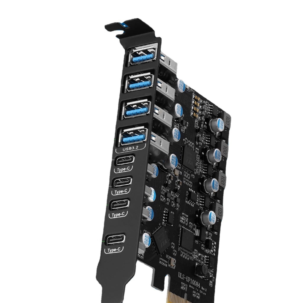 RYUJNDK PCIE USB3.2 High Speed Expansion Card TypeC + USB3.2 PCI-E X16 for Desktop Computer PCIE ...