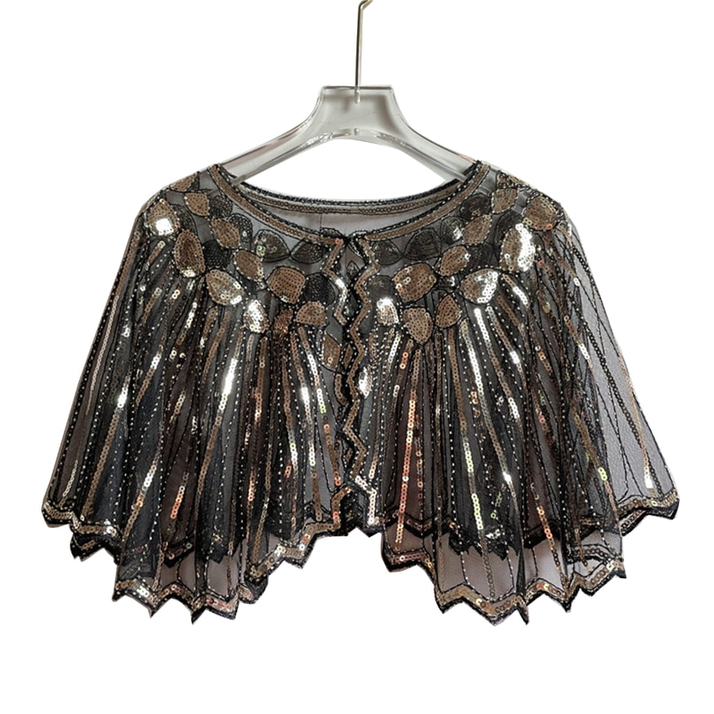 RYUJNDK Sequins Shawls Princess Wrap Shrug Scarf Handmade Dress ...