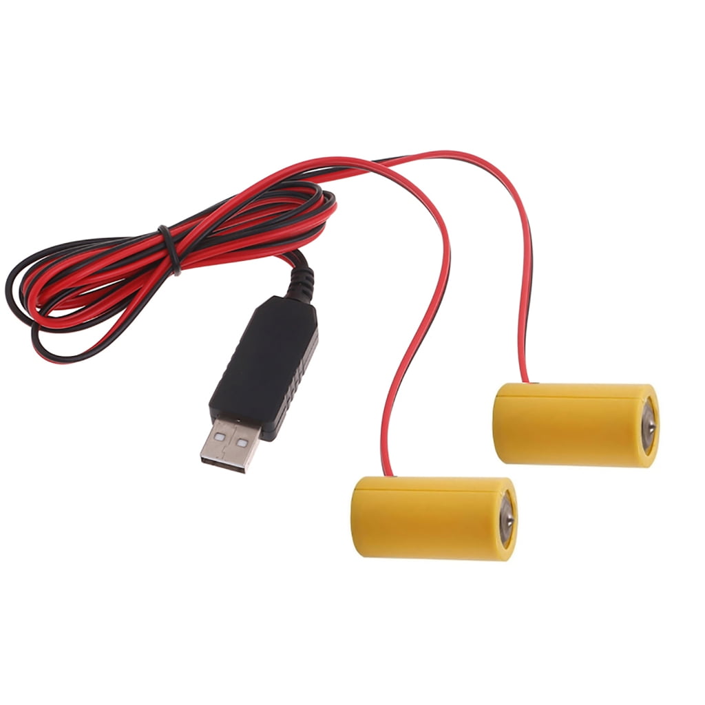 RYUJNDK USB to Two LR14 C attery Elimination Cable 1.5V Continuous ...
