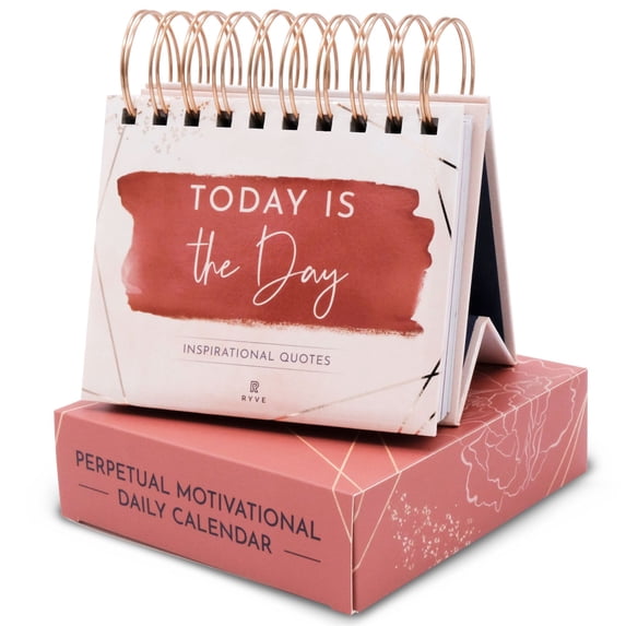 RYVE Inspirational Desk Calendar - Motivational Flip Calendar with ...
