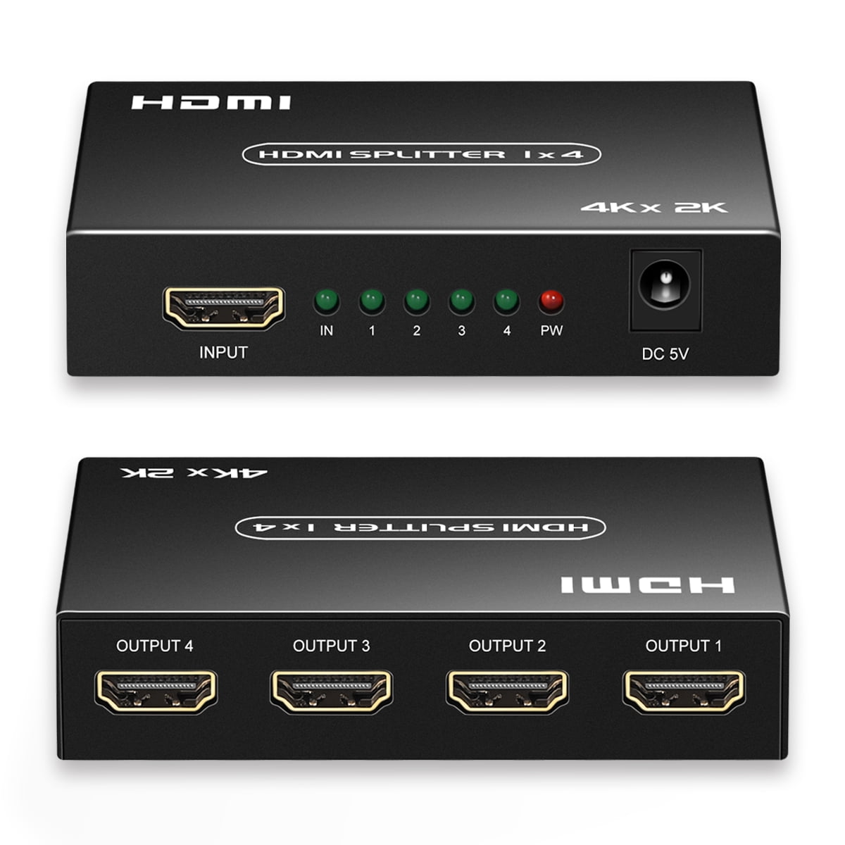 RYXN 1x4 HDMI Splitter, Supports 4K@60Hz, Compatible with Xbox, PS3/4 ...