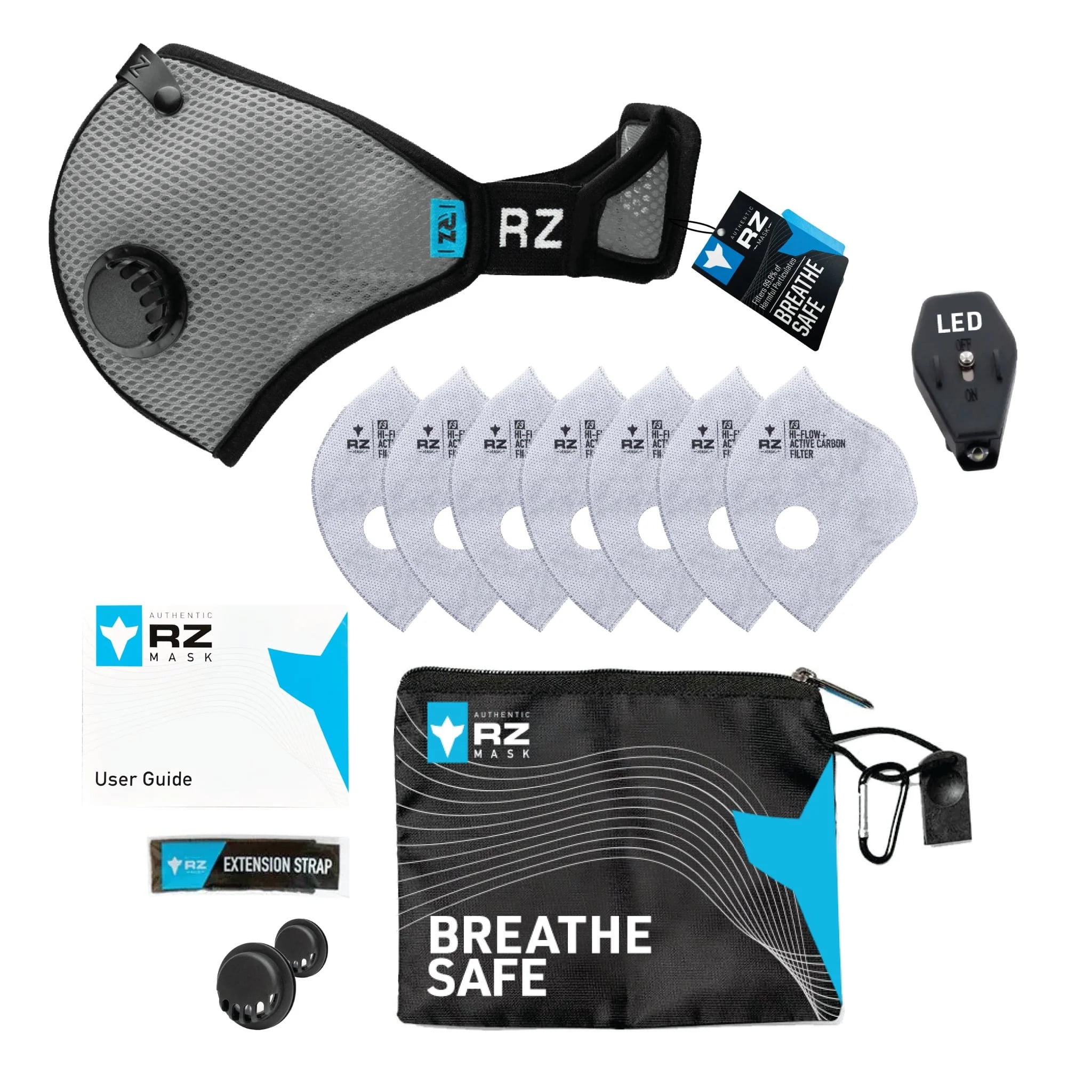 RZ Mask - M2 Superior Bundle Pack - Reusable Dust Mask With 8 Filters ...