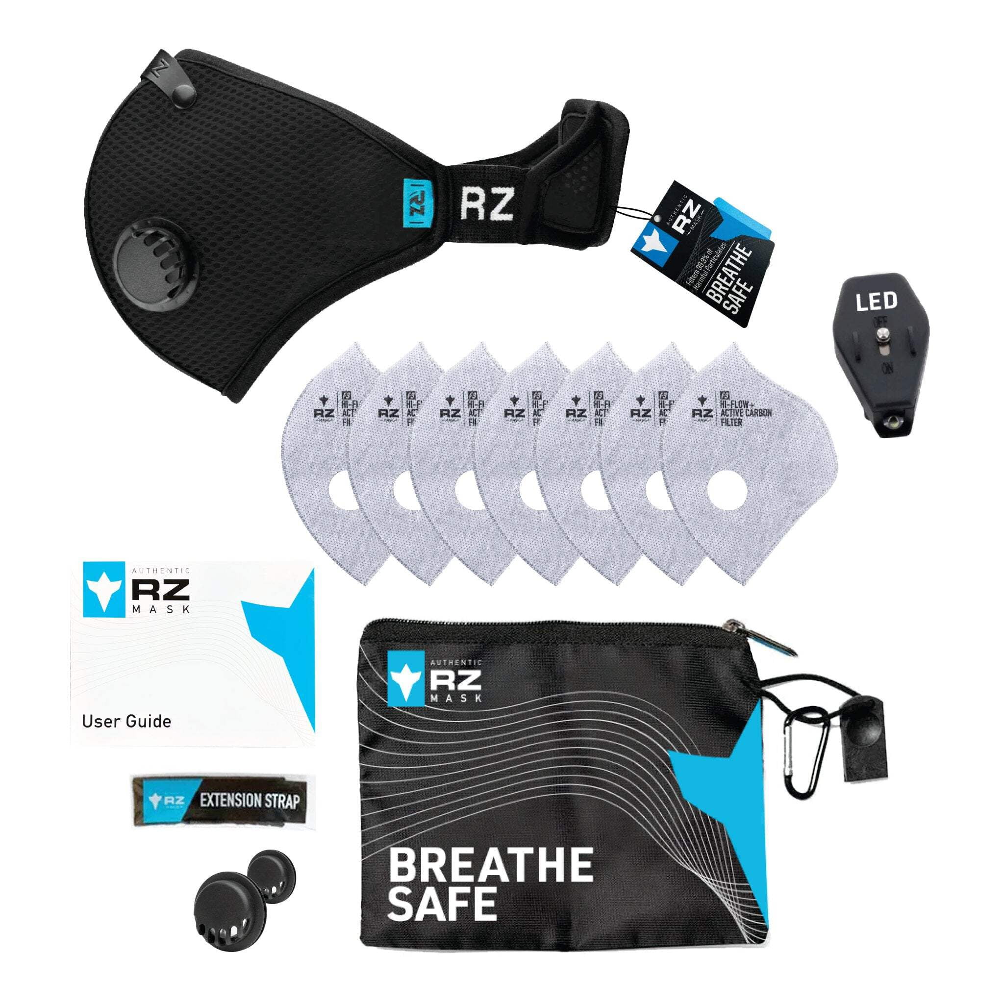 RZ Mask - M2 Superior Bundle Pack - Reusable Dust Mask With 8 Filters ...