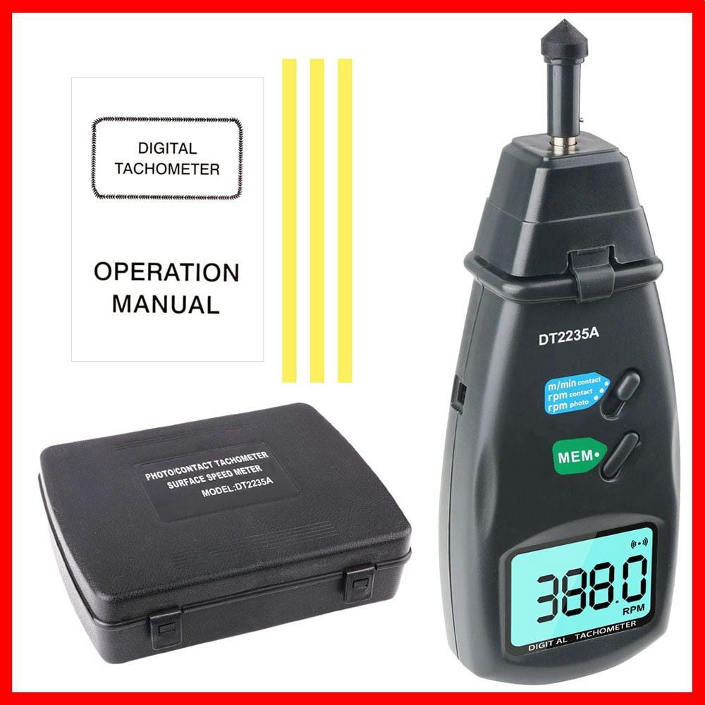 RZ Tachometer Digital Laser Tachometer RPM Meter Non-Contact Speed ...
