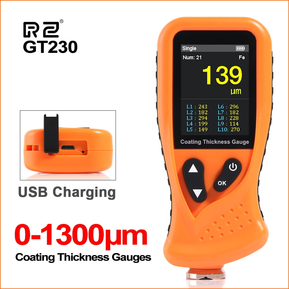 RZ Thickness Gauges Paint Coating Thickness Gauge Car Film Digital ...
