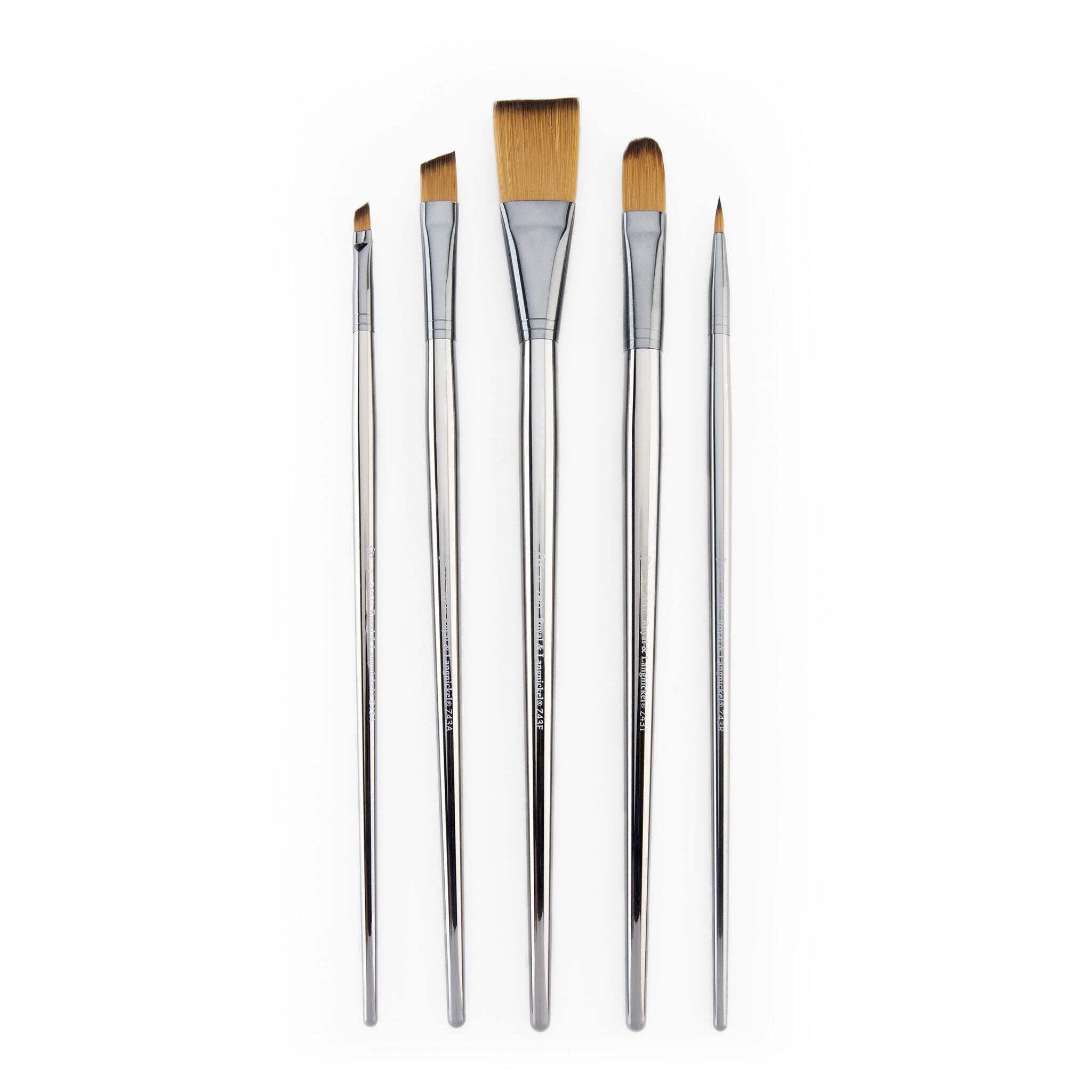 Royal & Langnickel ZEN 43 Series - 5pc Multi Media Paint Brush Set ...
