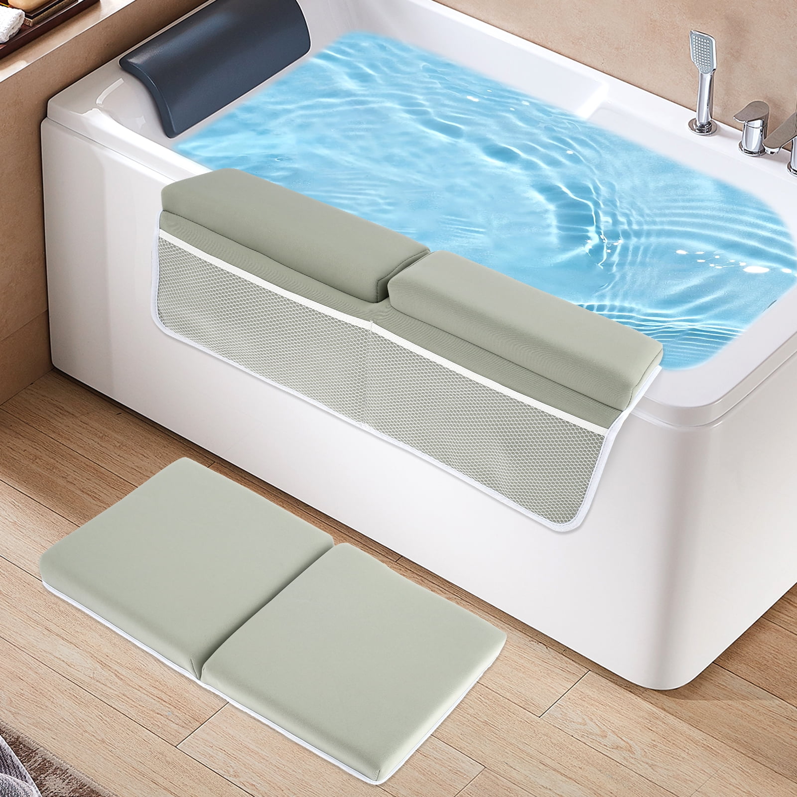 RZVNMKO Bath Kneeler Pad with Toy Organizer Elbow Rest Padding ...