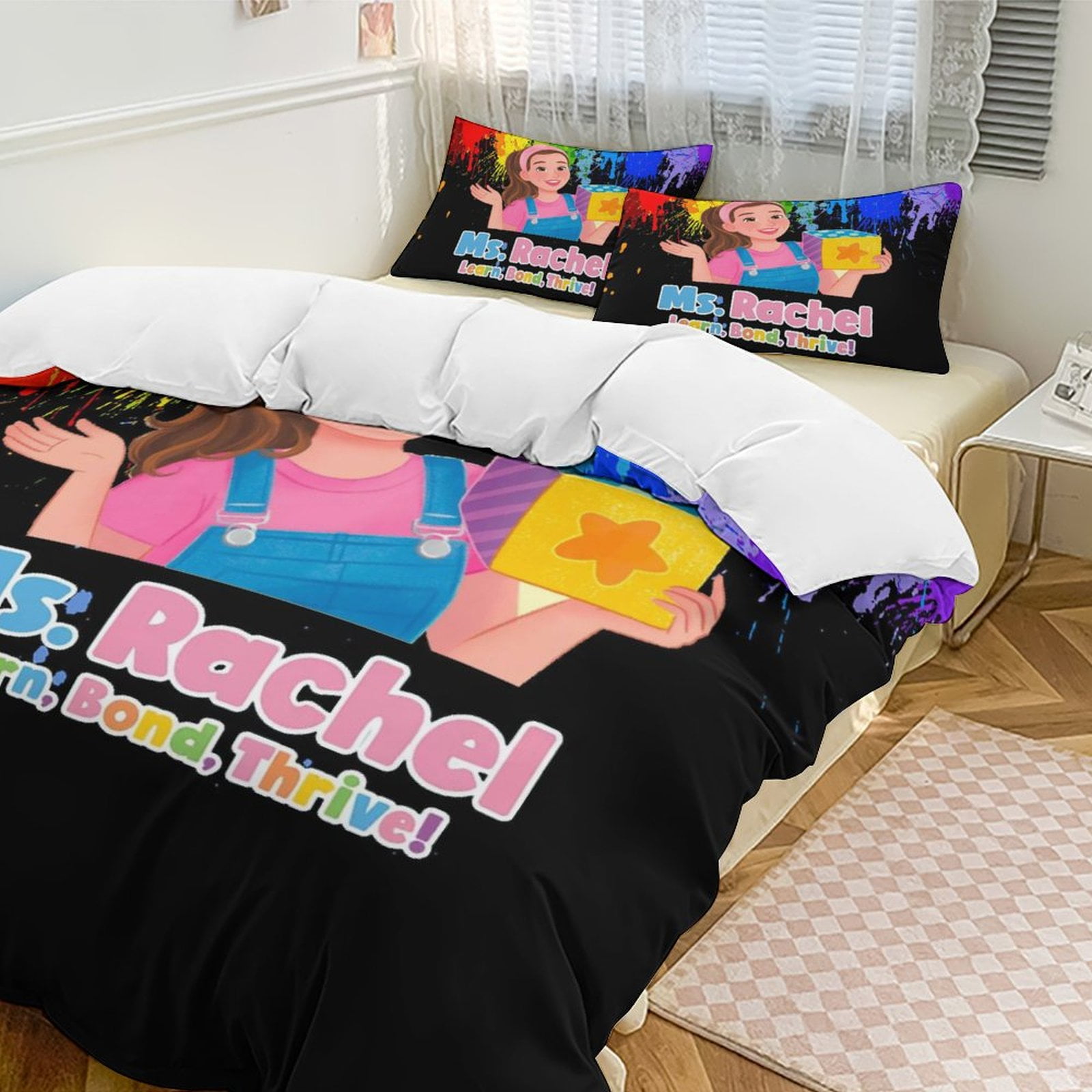 Ra-Chel 3 Piece Comforter Bedding 1 Set Super Soft Quilt Cover with 2 ...