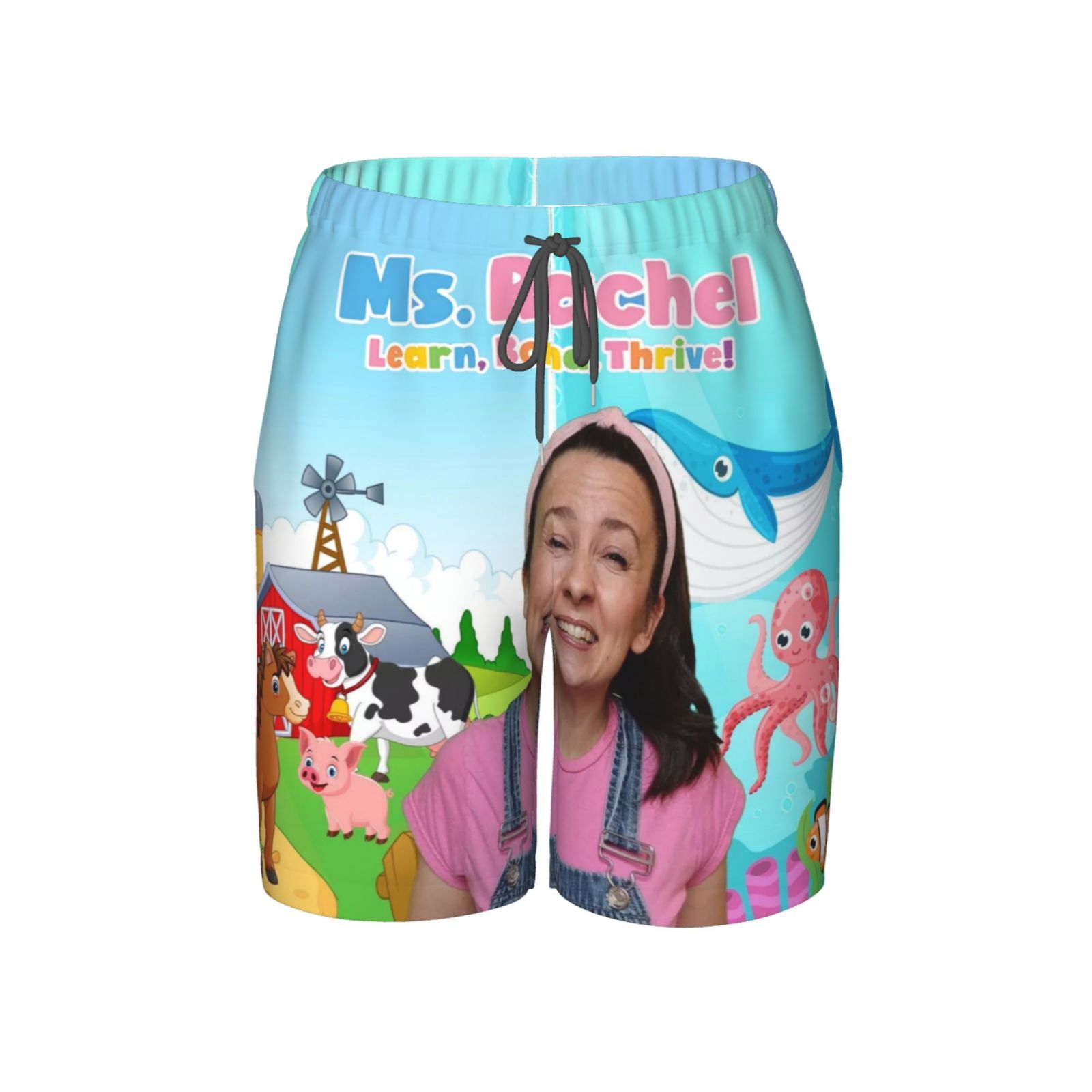 Ra-Chel Swim Trunks For Boys Beach Short With Drawstring Swimsuit Pants ...