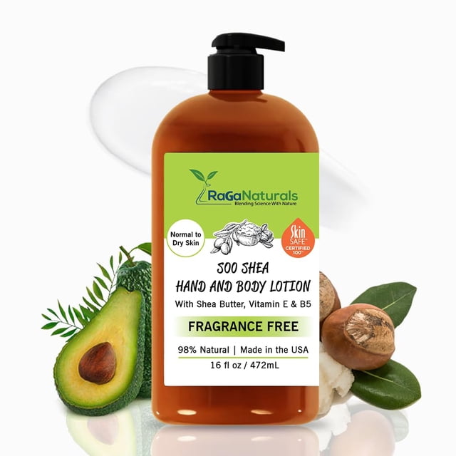 RaGaNaturals Unscented Body Lotion - All Natural Dry Skin Lotion for ...