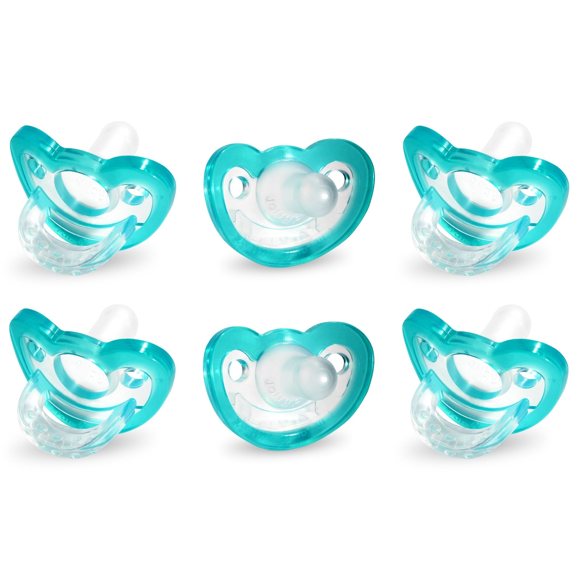 RaZbaby JollyPop Pacifier 3m+ (6-Pack) | Safe, Soft, and Easy to Clean ...