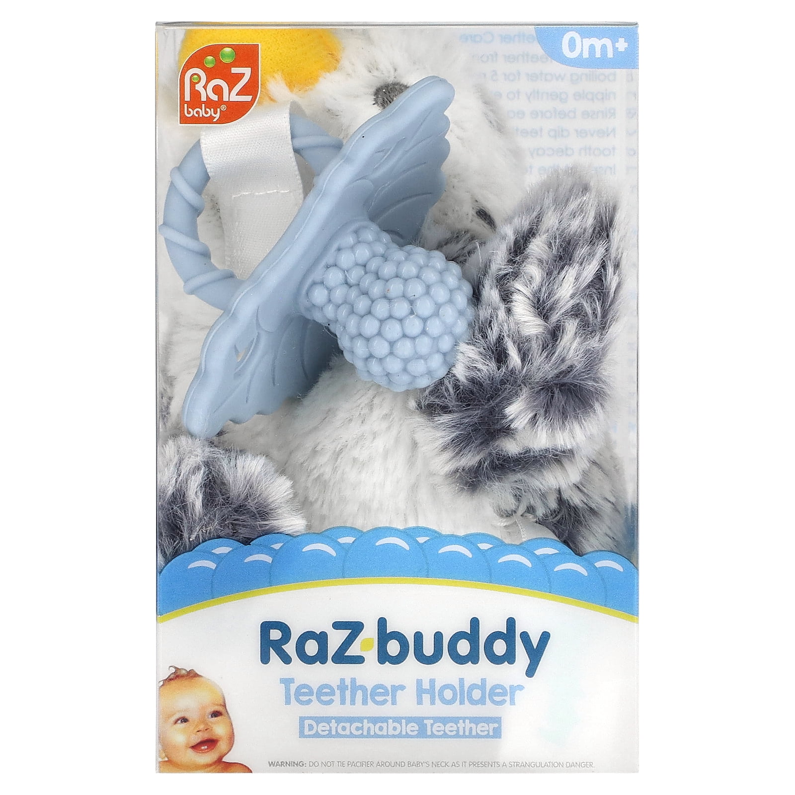 RaZbaby RaZberry Teether, Holder w/ Detachable Baby Teething Toy ...