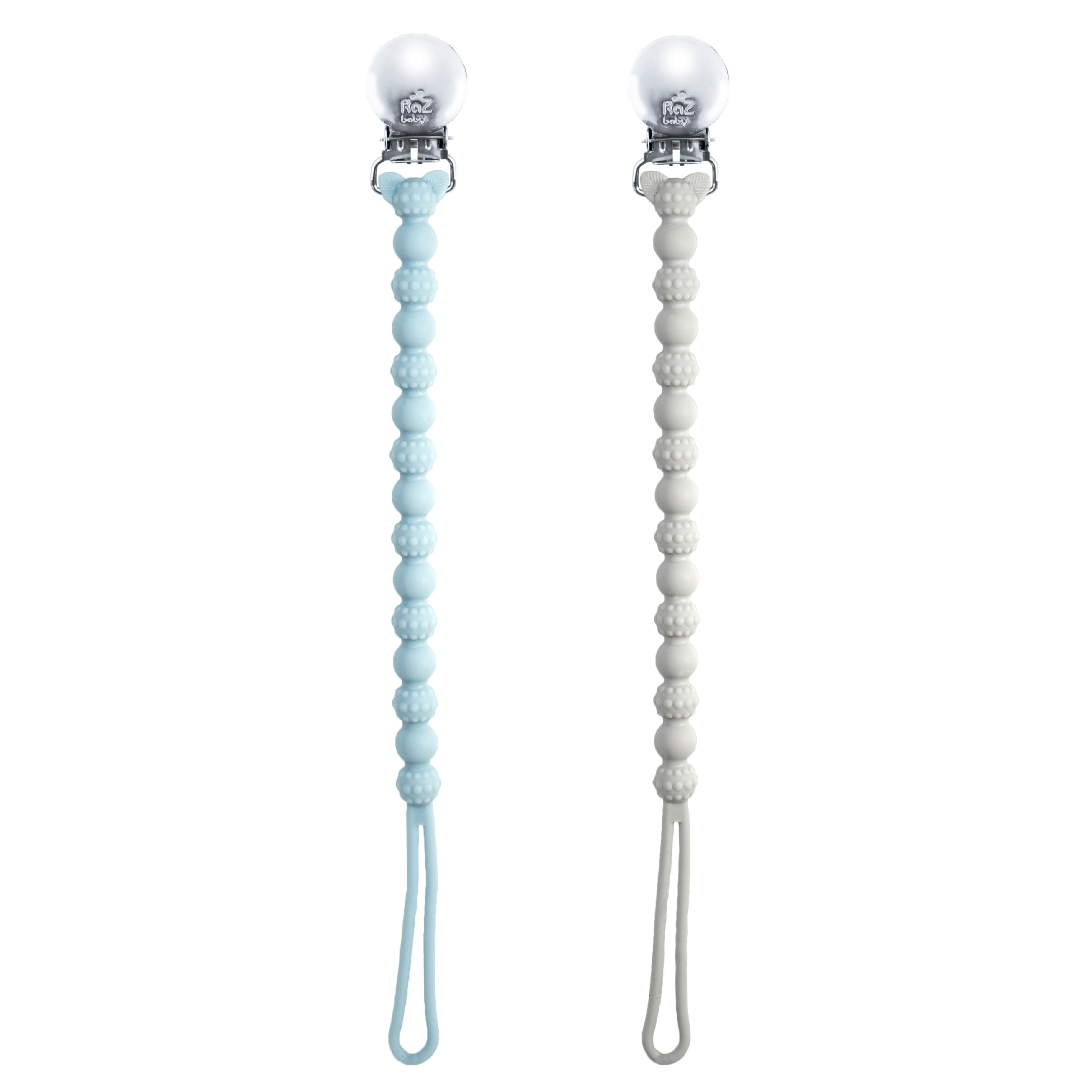RaZbaby RaZzies Silicone Pacifier Holder (2-Pack) Universal ...