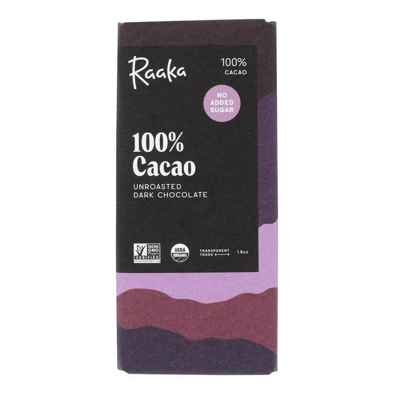 Raaka Chocolate - Bar 100% Cacao - Case of 12 - 1.8 OZ - Walmart.com