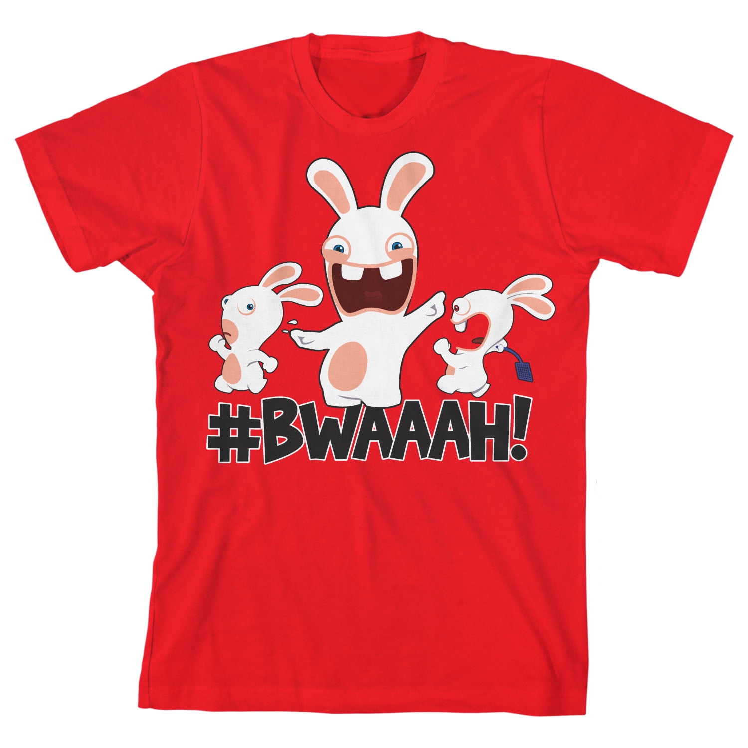 Rabbids #Bwaaah Youth Red Graphic Tee-Large - Walmart.com