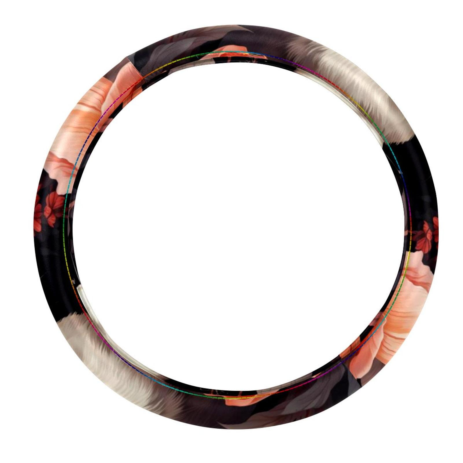 Rabbit 14.5 Inch Printing PVC Leather Car Wheel Covers Steering Wheel ...