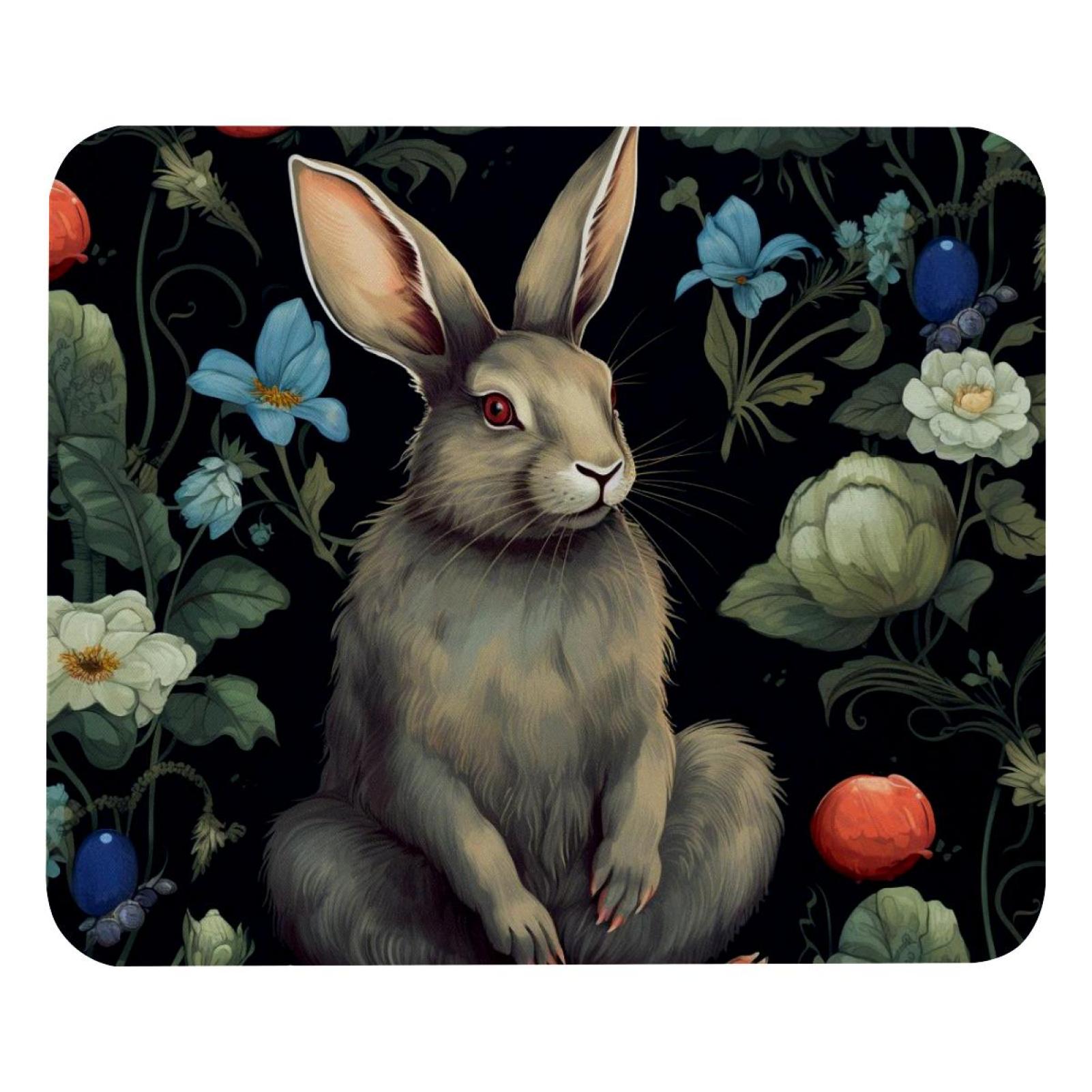 Rabbit Animal Pattern Mousepad Square Thickness 2mm Desk Mat Office ...