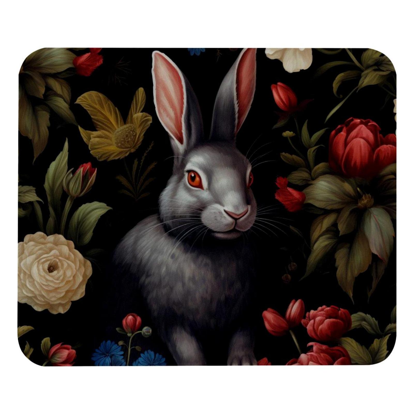 Rabbit Animal Pattern Mousepad Square Thickness 2mm Desk Mat Office ...