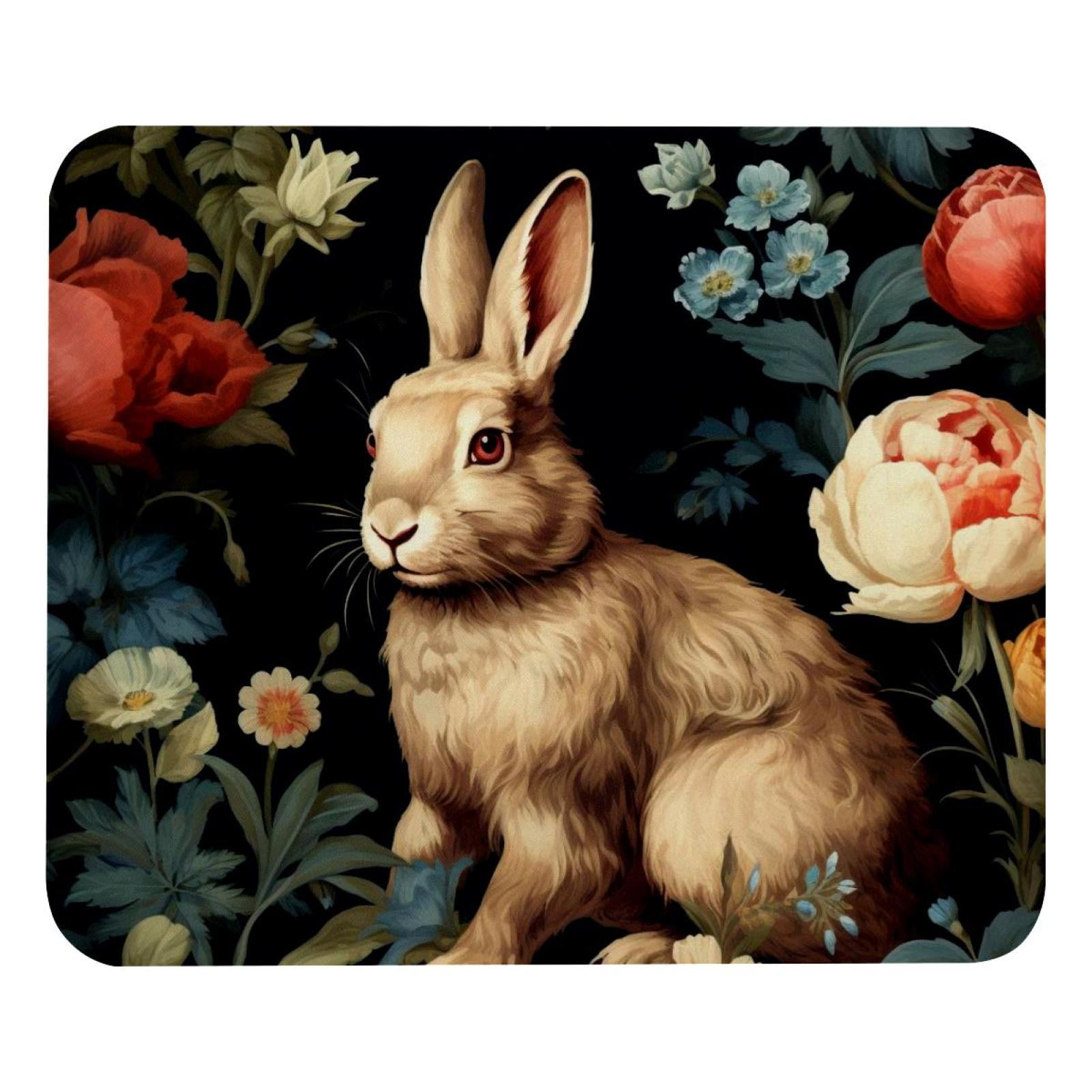 Rabbit Animal Pattern Mousepad Square Thickness 2mm Desk Mat Office ...