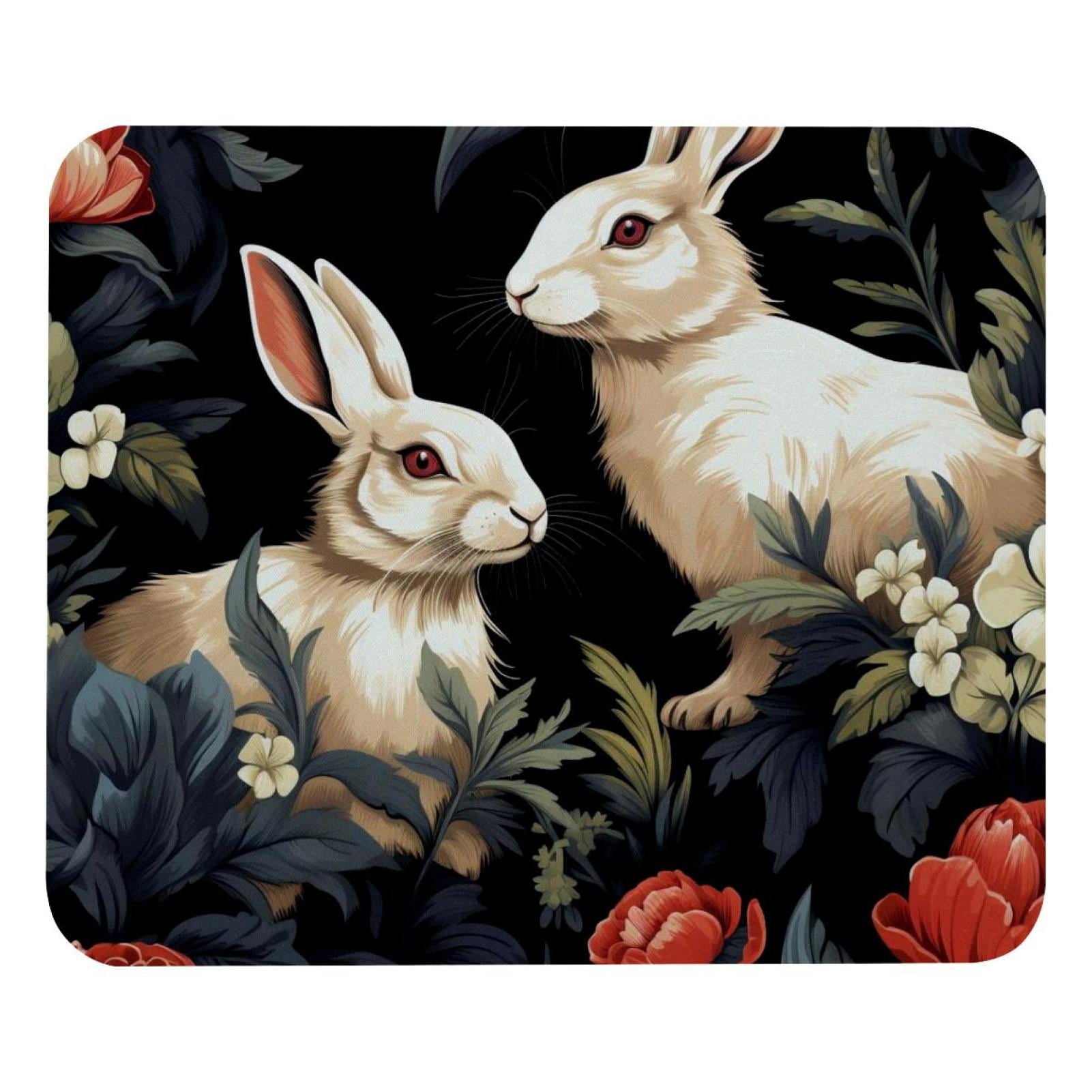Rabbit Animal Pattern Mousepad Square Thickness 2mm Desk Mat Office ...