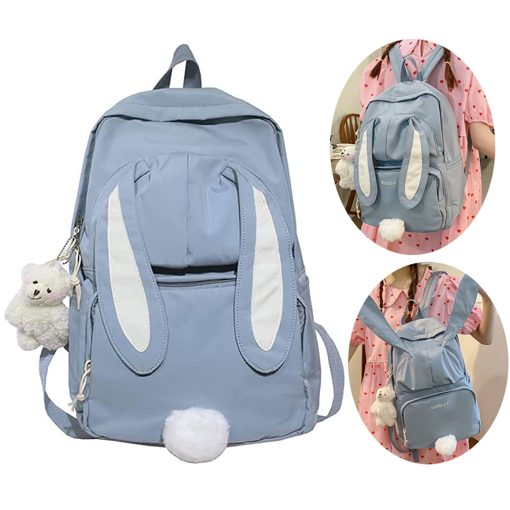 Rabbit Backpack Cute Ears School Bag Teenage Girls Sweet Backpacks ...