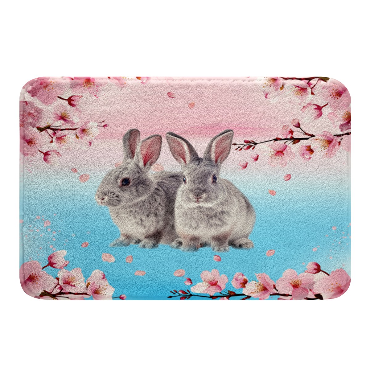 Rabbit Bath Mat Easter Wild Animal Bathroom Accessories 16"x24",Cherry ...