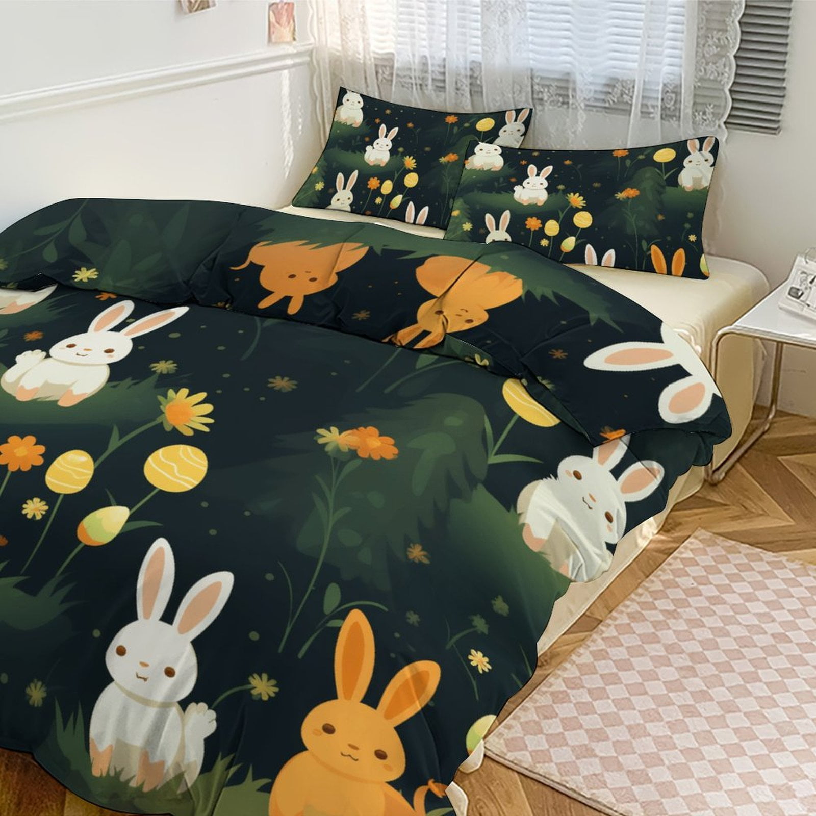 Rabbit Bedding Set with Zipper Closure for Girls & Boys - Walmart.com