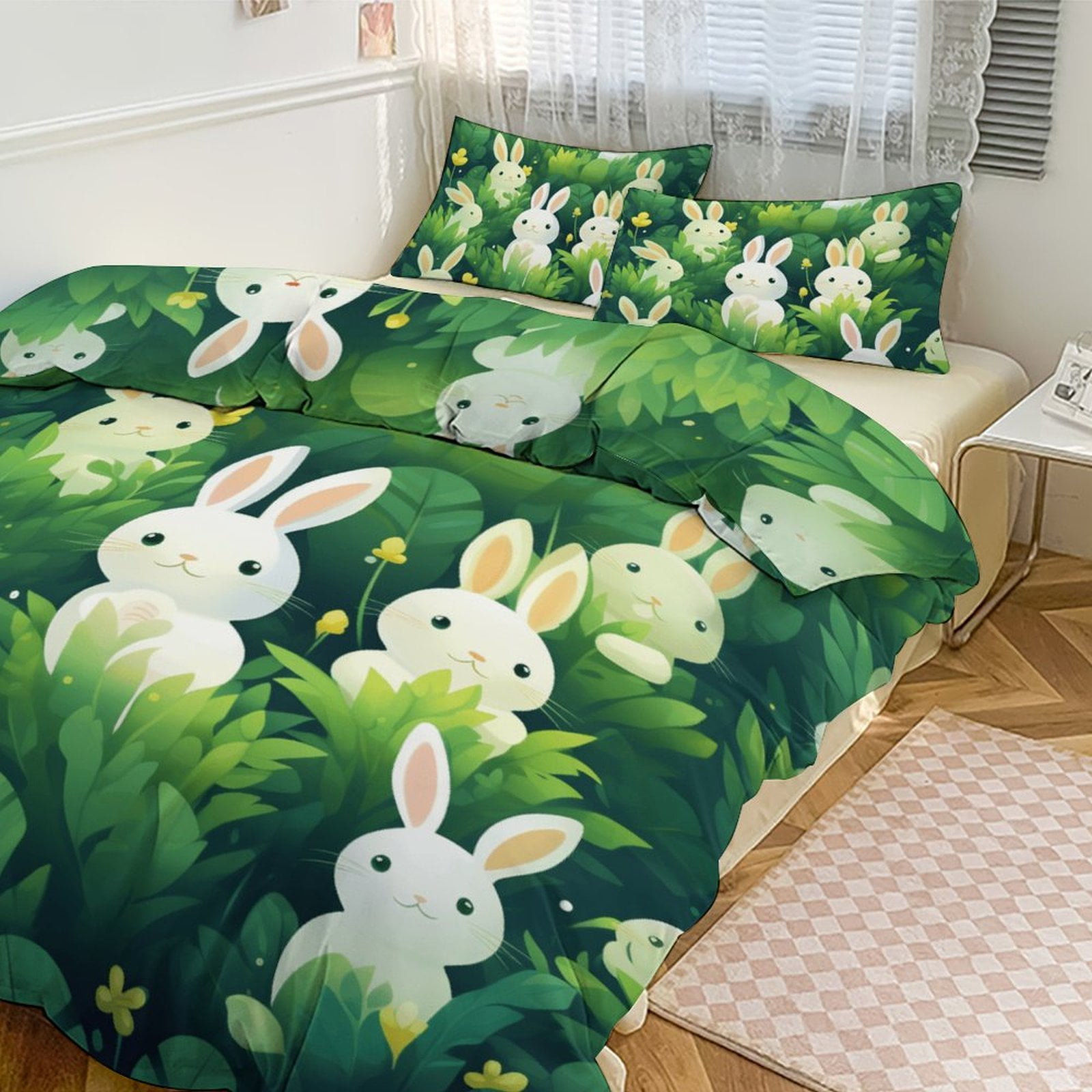 Rabbit Bedding Set with Zipper Closure for Girls & Boys - Walmart.com