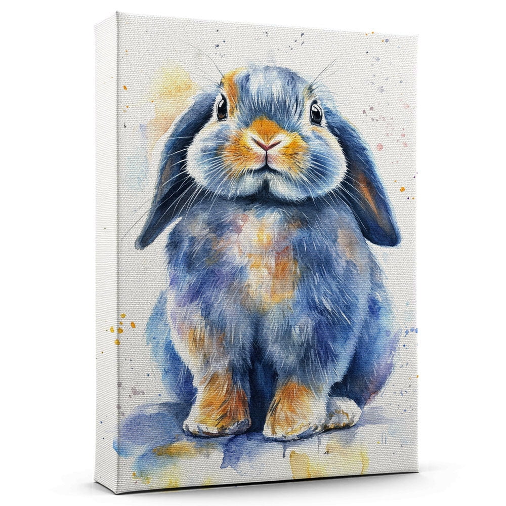 Rabbit Blue Mini Lop Canvas Wall Art Animal Decor, Rabbit Blue Mini Lop ...