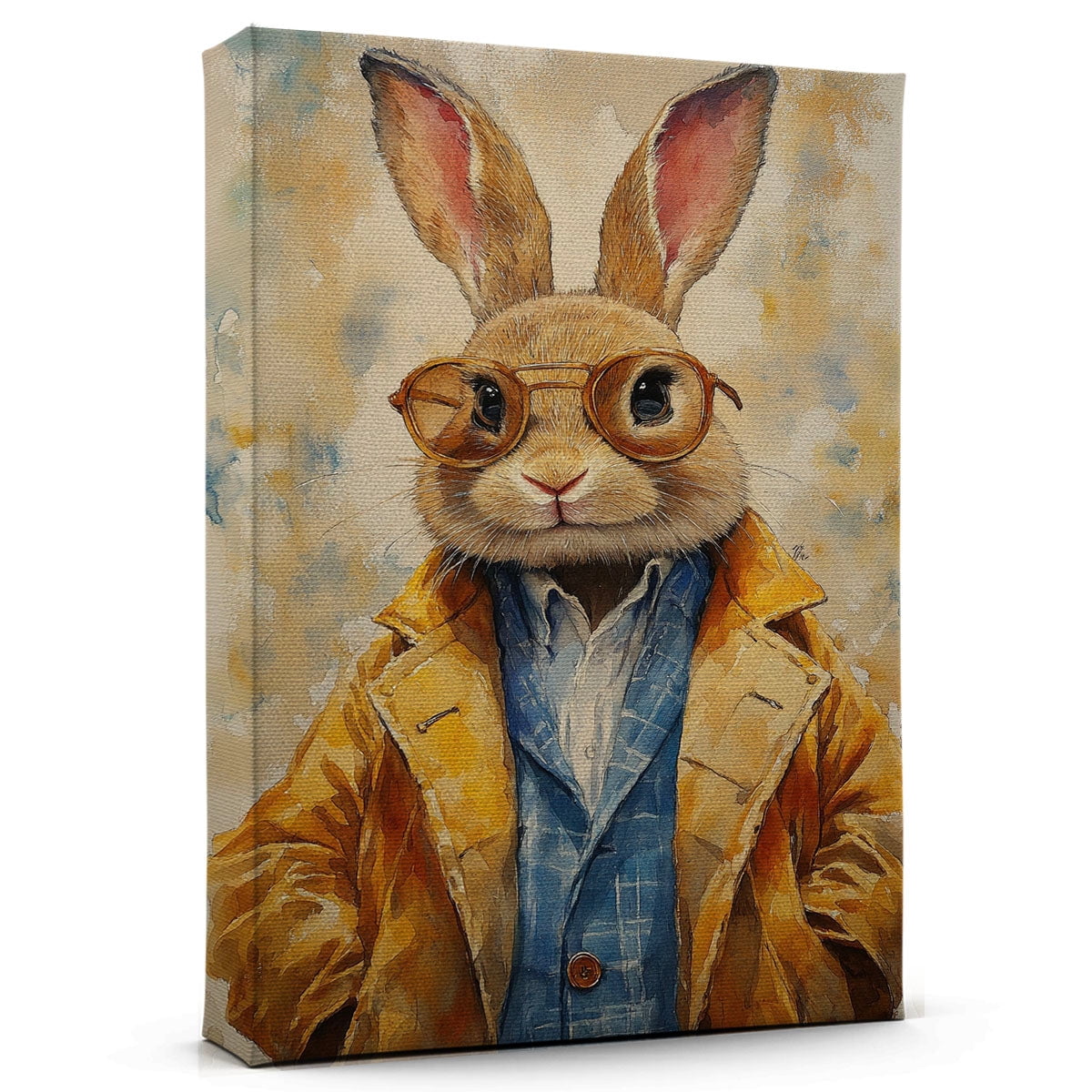 Rabbit Brown Canvas Art Animals, Colorful Rabbit Brown Canvas Pictures ...