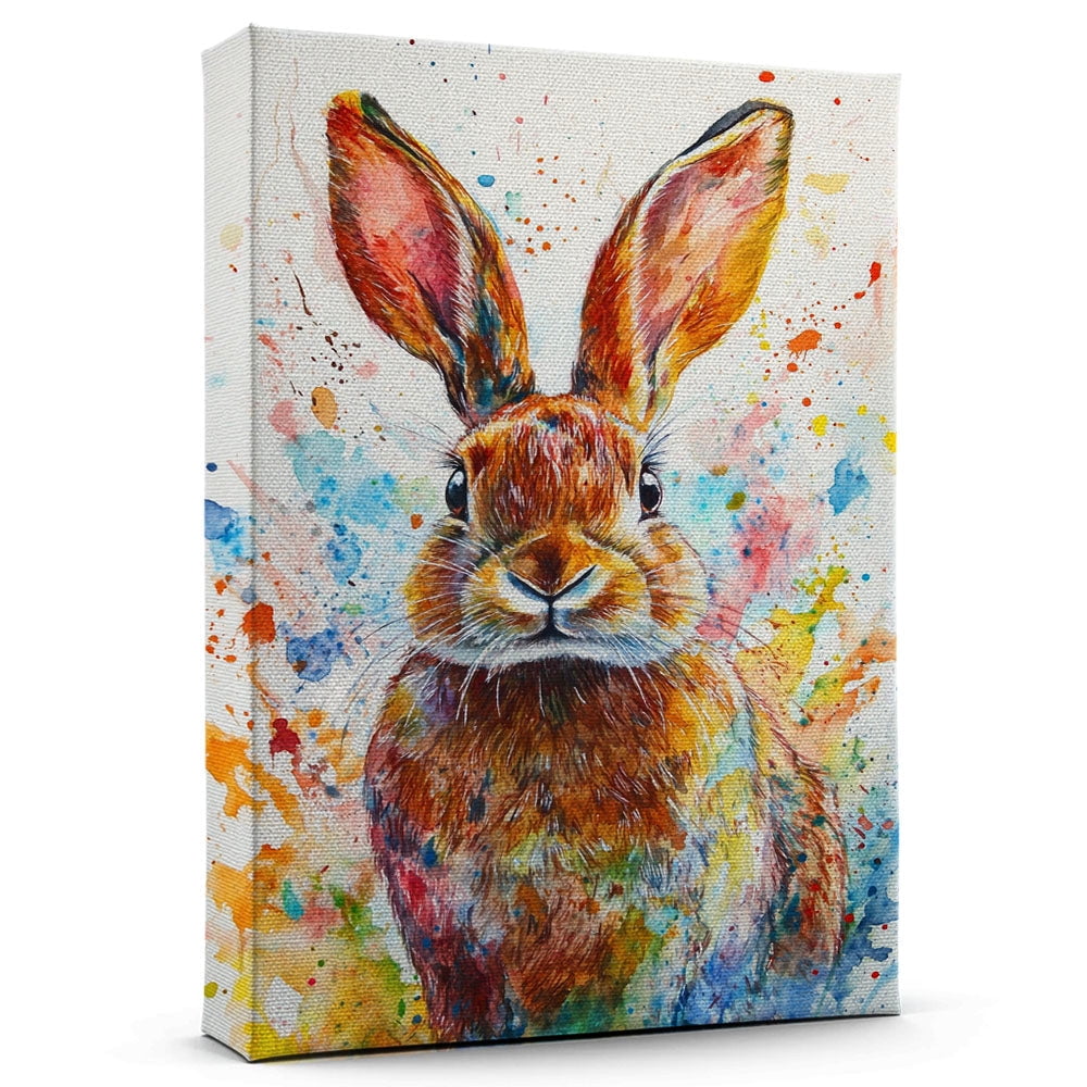 Rabbit Brown Satin Canvas Wall Art Animal Decor, Rabbit Brown Satin ...