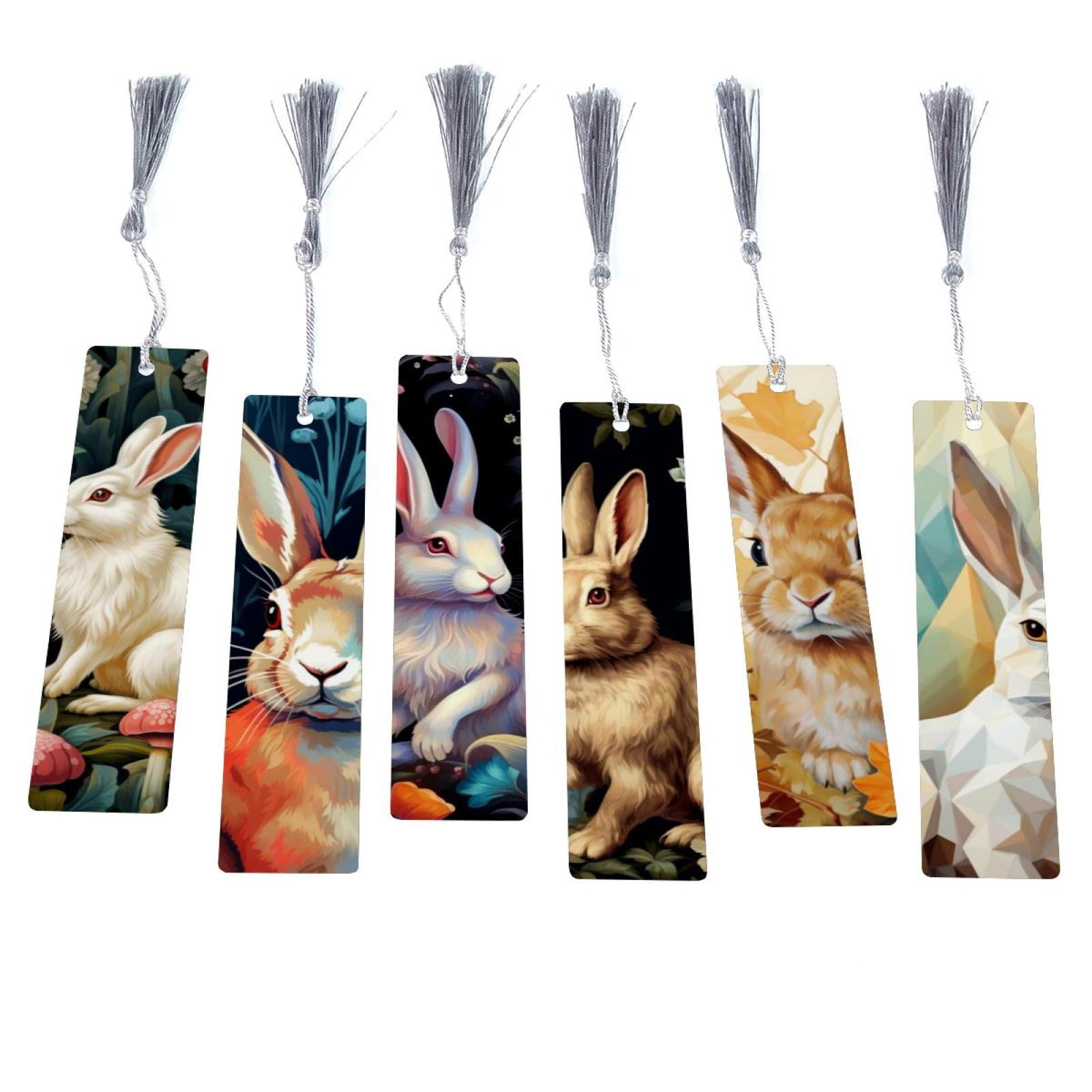 Rabbit Bunny Bookmarks for Women Teachers Book Lovers Men Metal ...