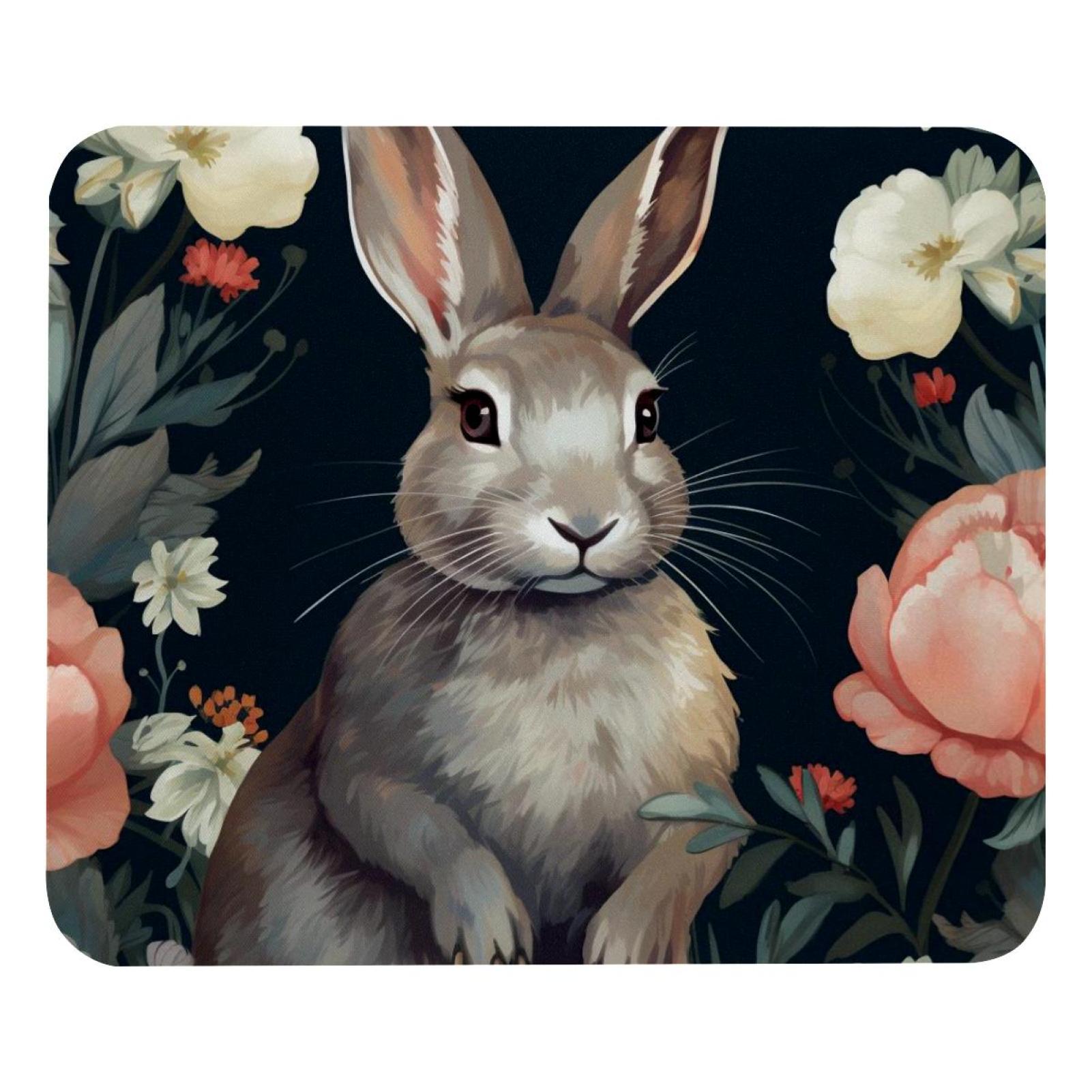 Rabbit Bunny Computer Mouse Pad,Rubber Mouse Mat for Gaming, Office ...