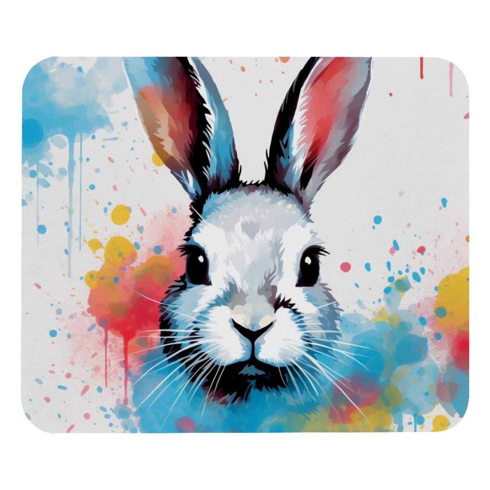 Rabbit Bunny Computer Mouse Pad,Rubber Mouse Mat for Gaming, Office ...