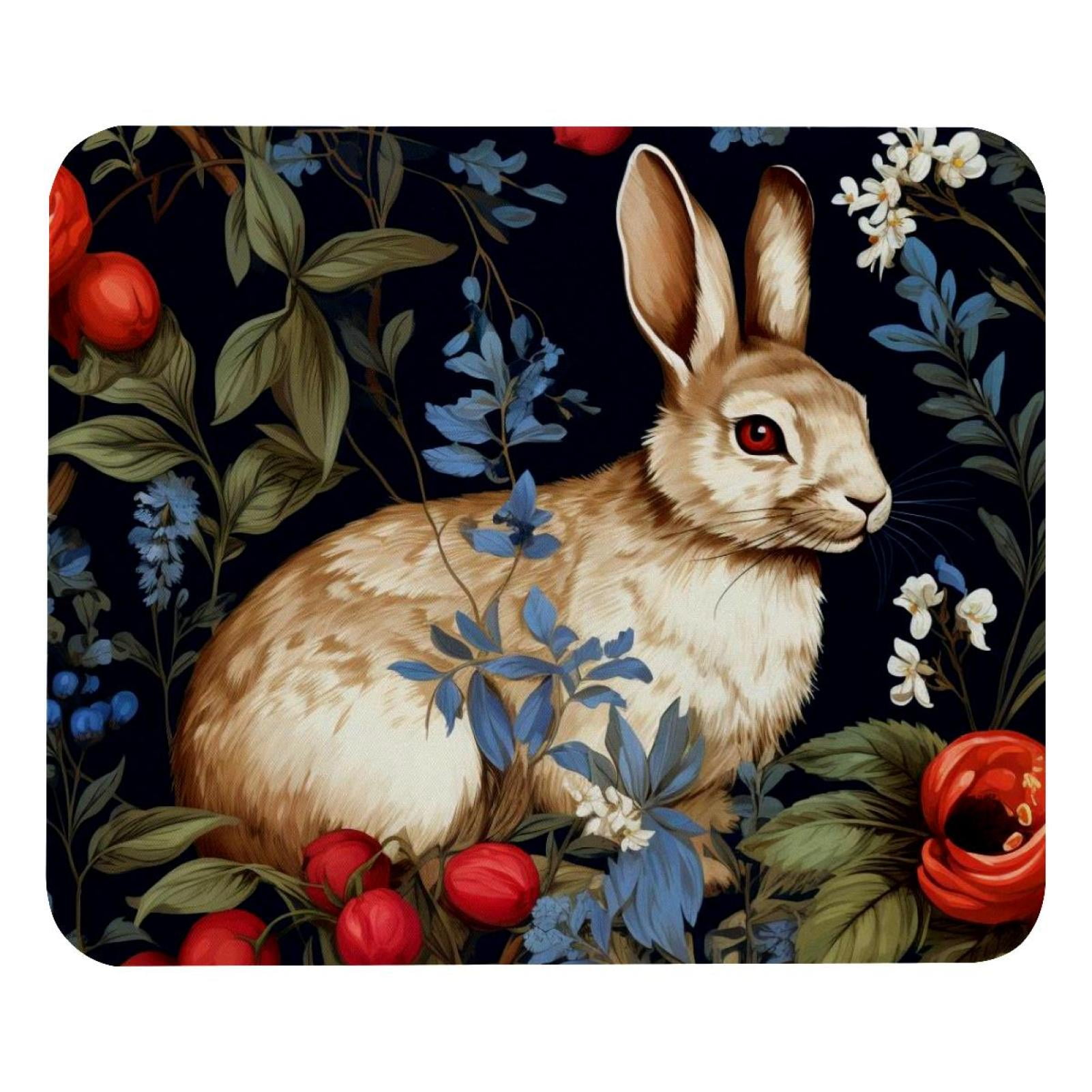 Rabbit Bunny Mouse Pad, Cloth with Rubberized Base - Walmart.com