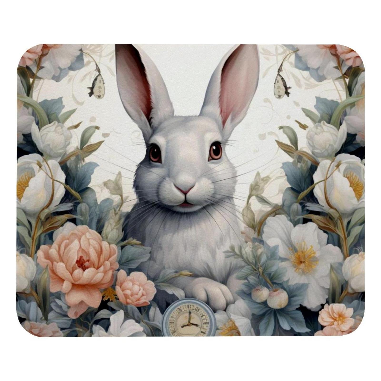 Rabbit Bunny Mouse Pad, Cloth with Rubberized Base - Walmart.com