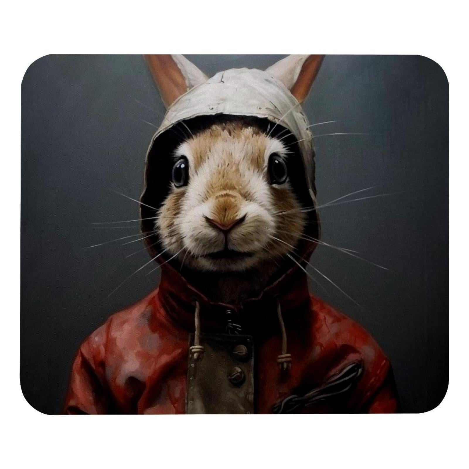 Rabbit Bunny Mouse Pad, Rubber Base Computer Mouse Pads for Wireless ...