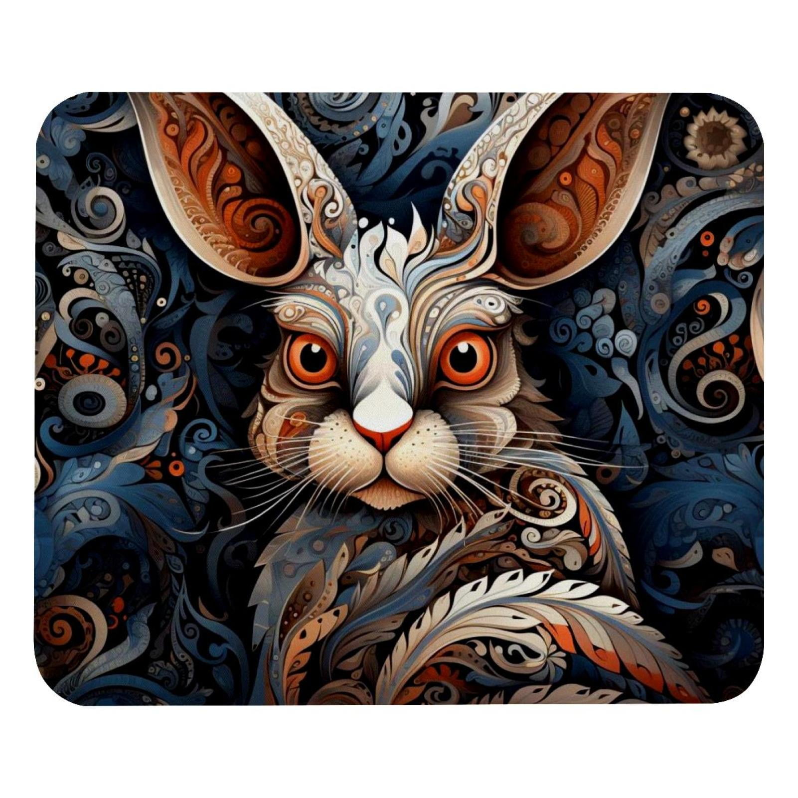 Rabbit Bunny Mouse Pad for Laptop Wireless Mouse Home Office Travel ...