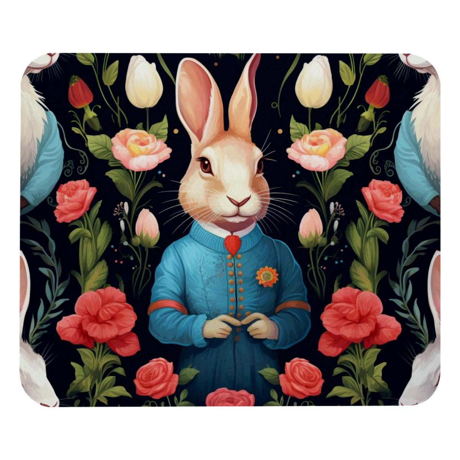 Rabbit Bunny Mouse Pad for Wireless Mouse Home Office Desk Laptop with ...