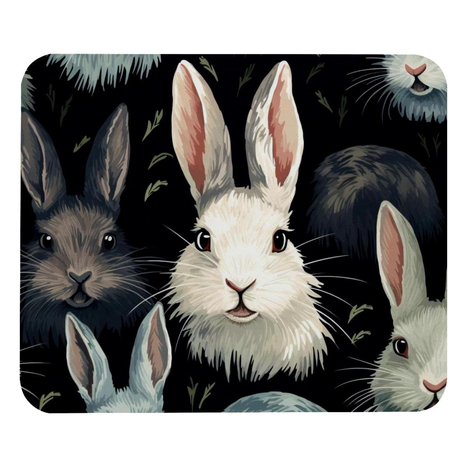 Rabbit Bunny Mouse Pad for Wireless Mouse Home Office Desk Laptop with ...